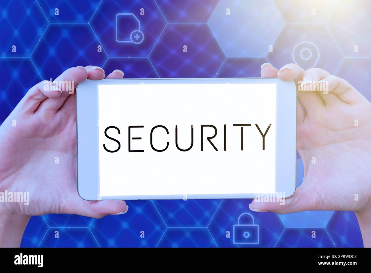 Sign displaying Security, Word Written on The state of feeling safe ...