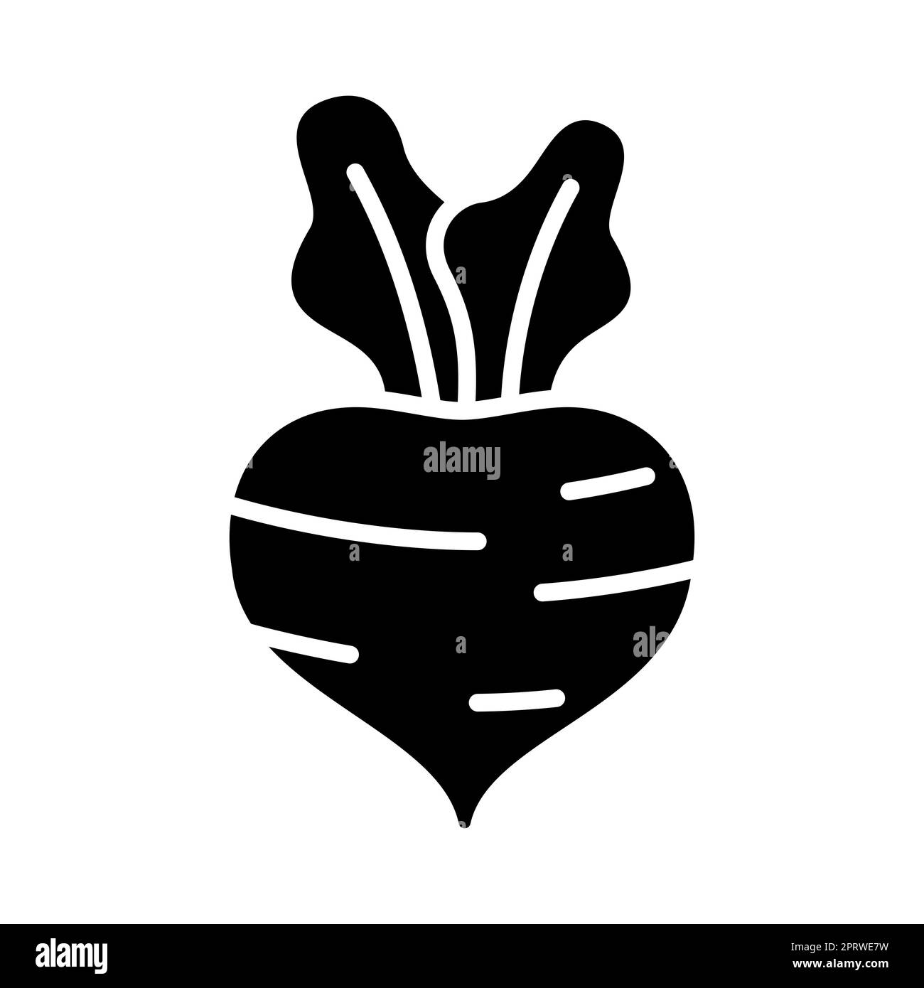 Beetroot isolated vector glyph icon. Vegetable sign. Graph symbol for ...