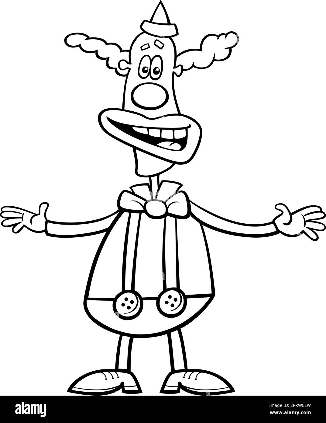Cartoon Clown Performer Character Coloring Page Stock Vector Image And Art Alamy