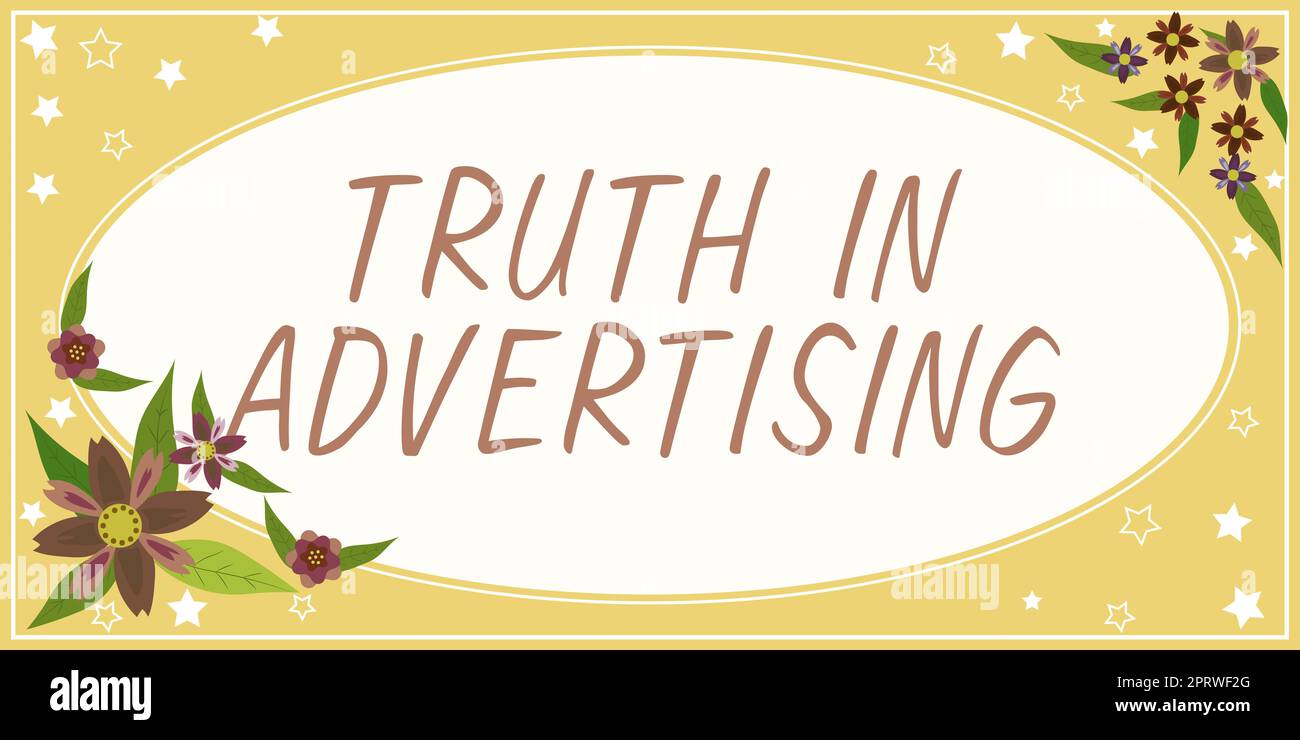 Text showing inspiration Truth In Advertising, Conceptual photo ...