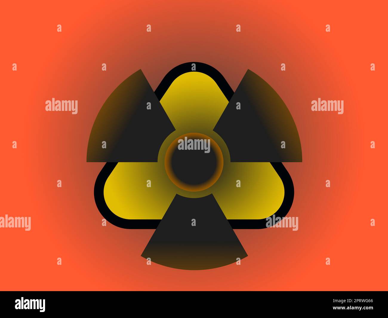 Sign of a zone of increased radiation hazard. Vector image. Radiation ...