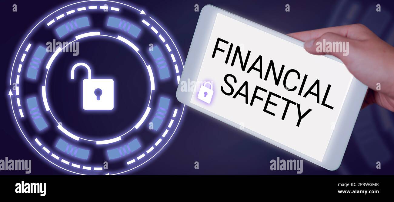 Writing displaying text Financial Safety, Conceptual photo visual image ...