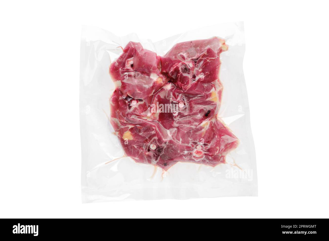 Vacuum sealed meat isolated on white Stock Photo - Alamy
