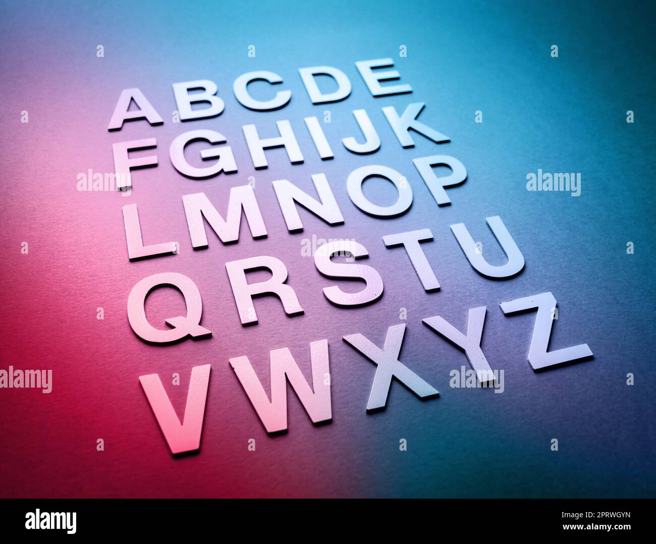 Alphabet made with solid letters. Education background symbol Stock ...