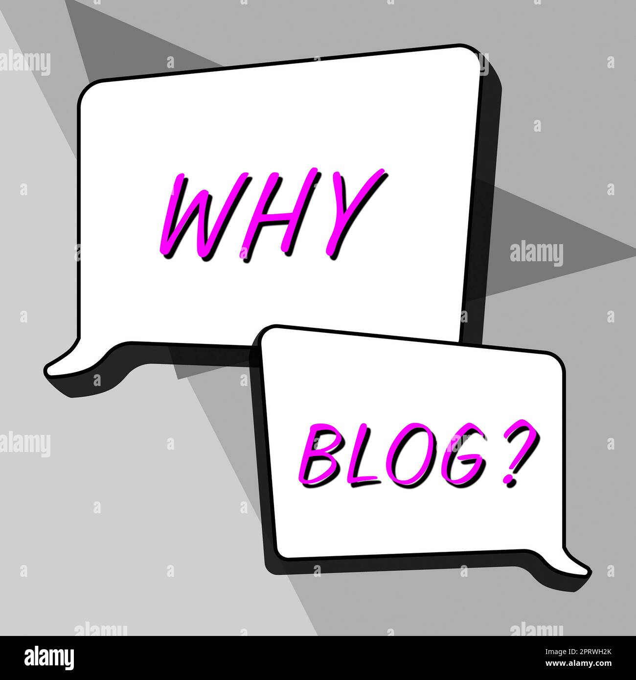 Conceptual caption Why Blogquestion, Business approach computer network ...