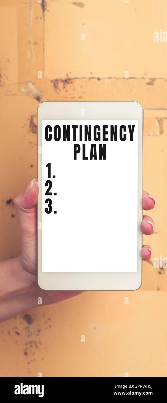 Text showing inspiration Contingency Plan, Internet Concept appears in ...