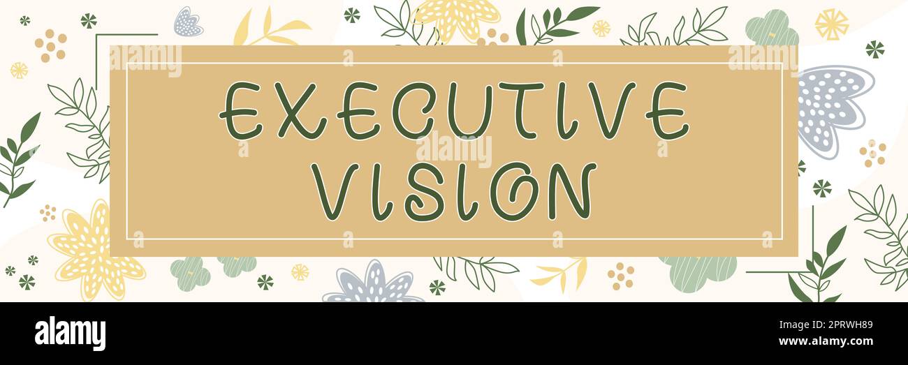 Text sign showing Executive Vision, Business showcase to communicate or ...