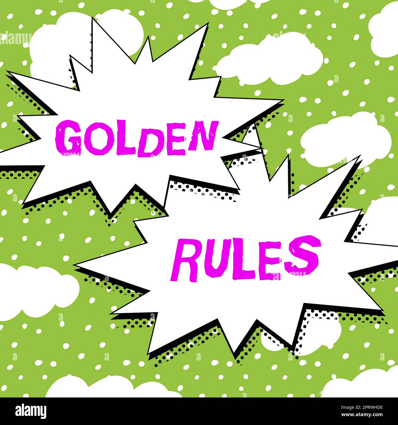 Text sign showing Golden Rules, Business concept Basic principle that ...