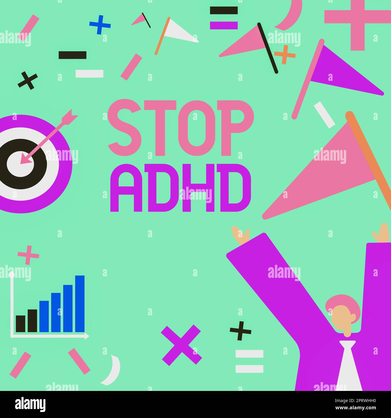 Handwriting text Stop Adhd, Word Written on treat a disorder that ...