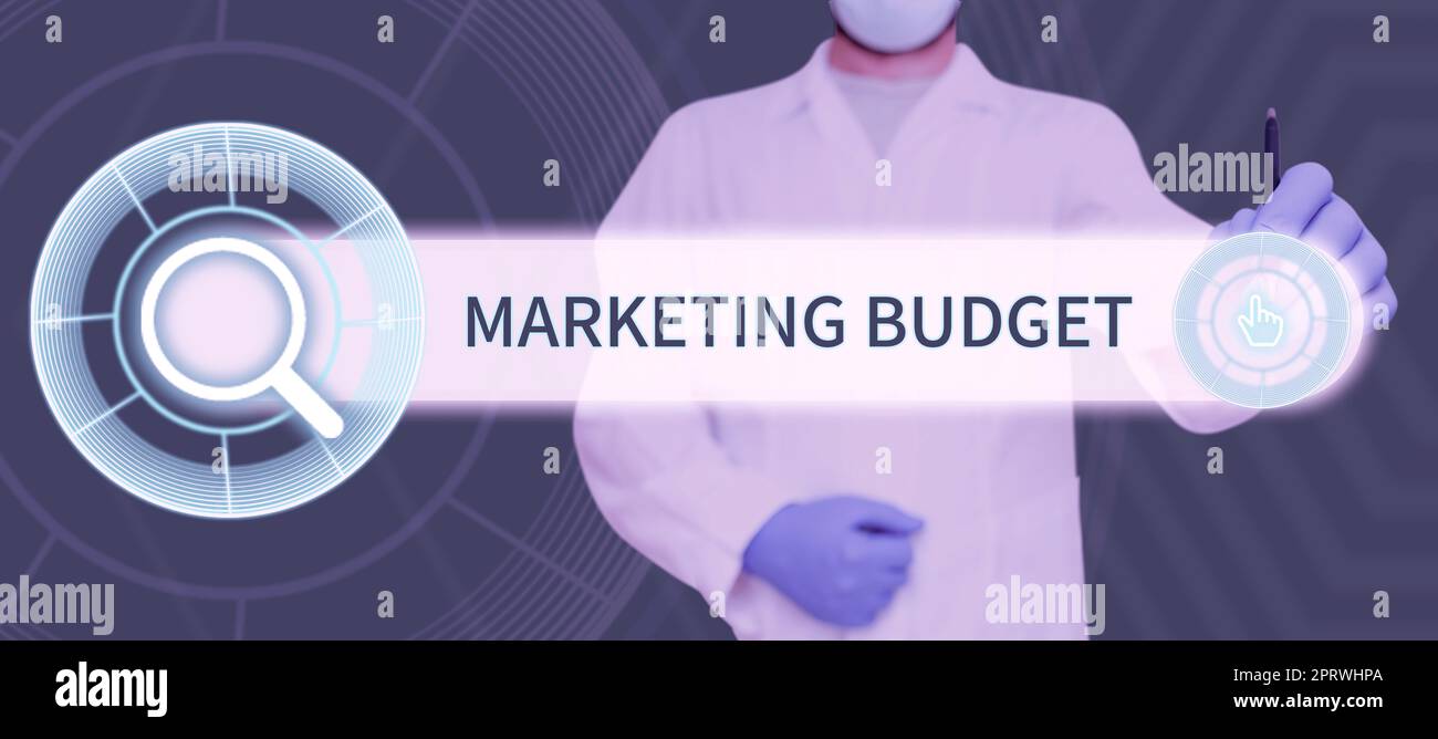 Inspiration showing sign Marketing Budget, Concept meaning estimated ...