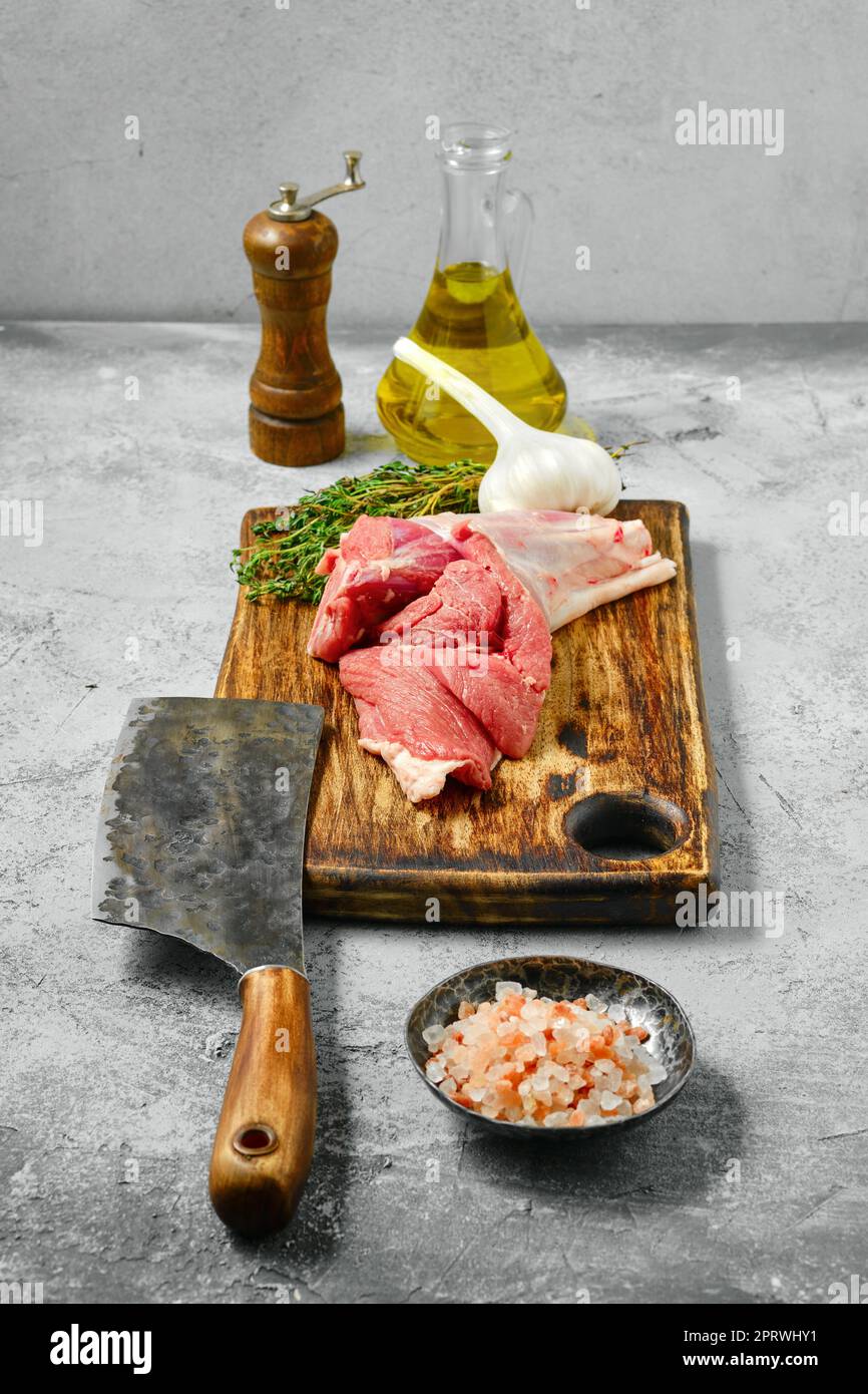 Uncooked lamb leg joint hi-res stock photography and images - Alamy
