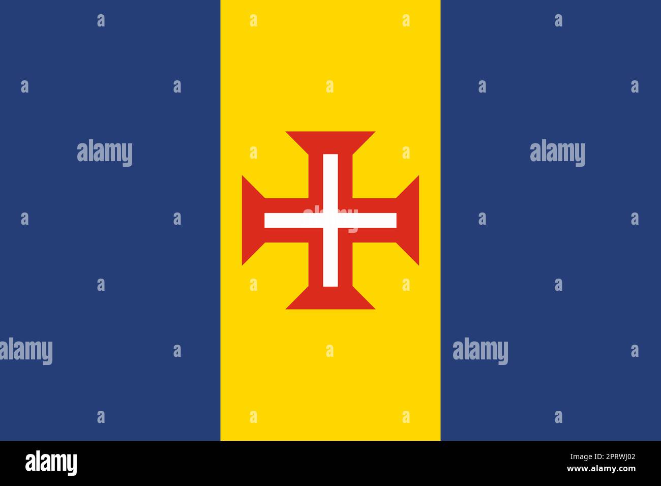 The flag of Madeira an autonomous region of the country of Portugal in ...
