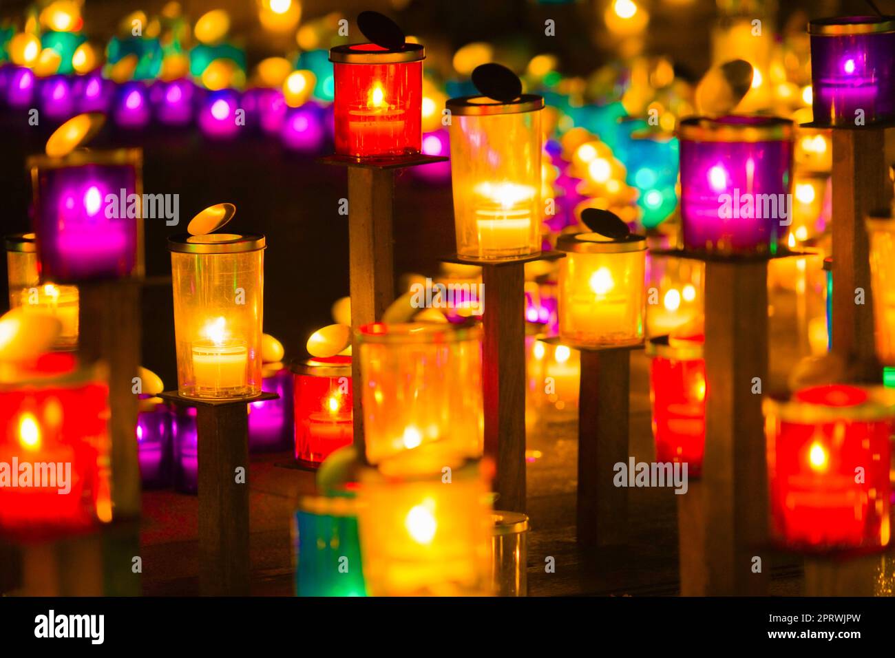 Many colorful candles Stock Photo - Alamy
