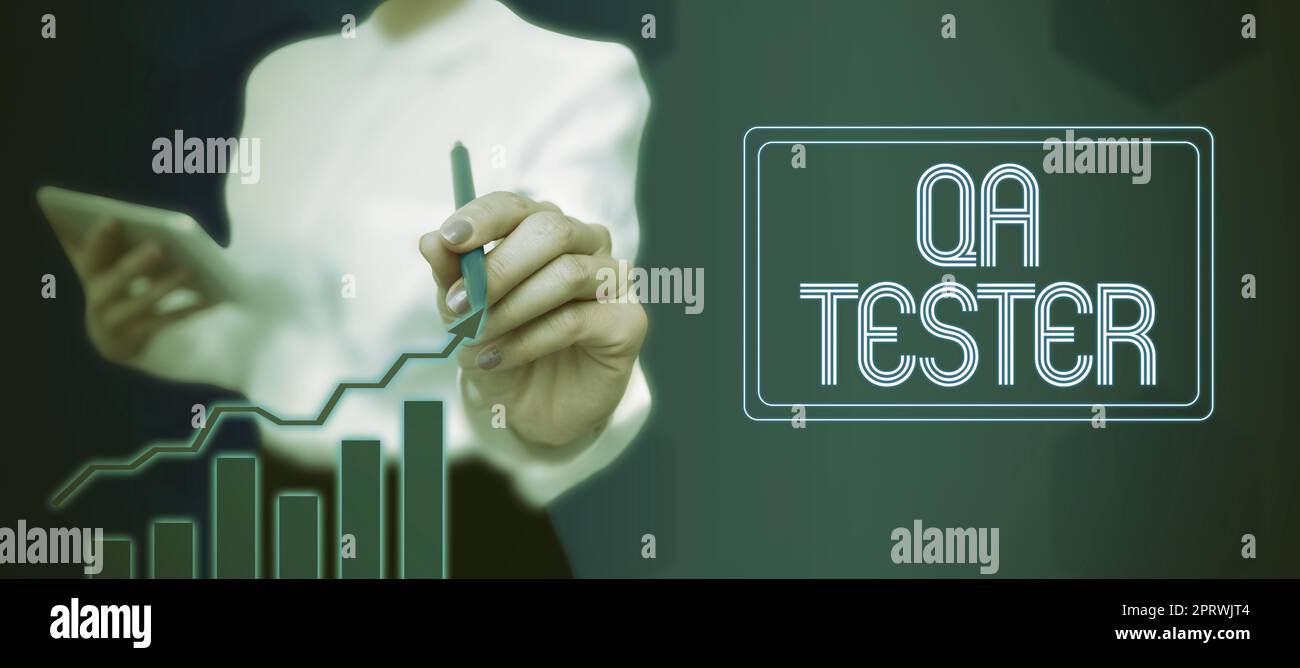 Writing displaying text Qa Tester. Concept meaning Quality assurance of ... Writing displaying text Qa Tester. Concept meaning Quality assurance of ...