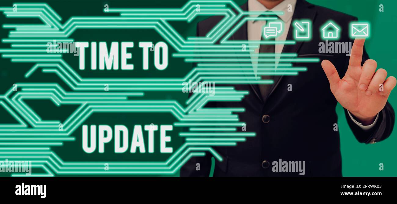 Conceptual caption Time To UpdateThe latest information about a ...