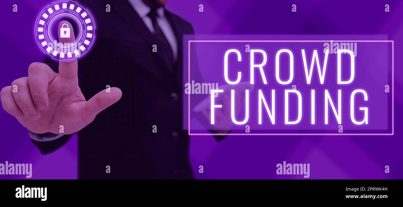 Text caption presenting Crowd Funding, Business overview Fundraising ... Text caption presenting Crowd Funding, Business overview Fundraising ...