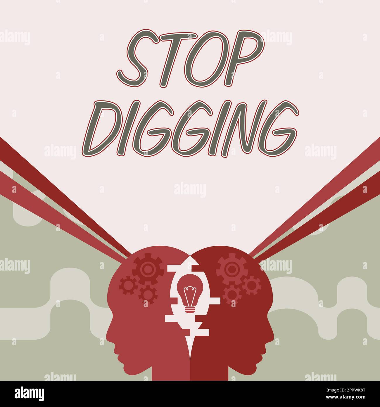 Conceptual caption Stop Digging. Business approach Prevent Illegal ...