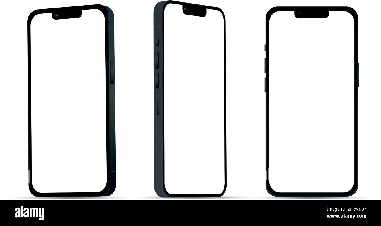 Smart phone cut out blank Stock Vector Images - Alamy