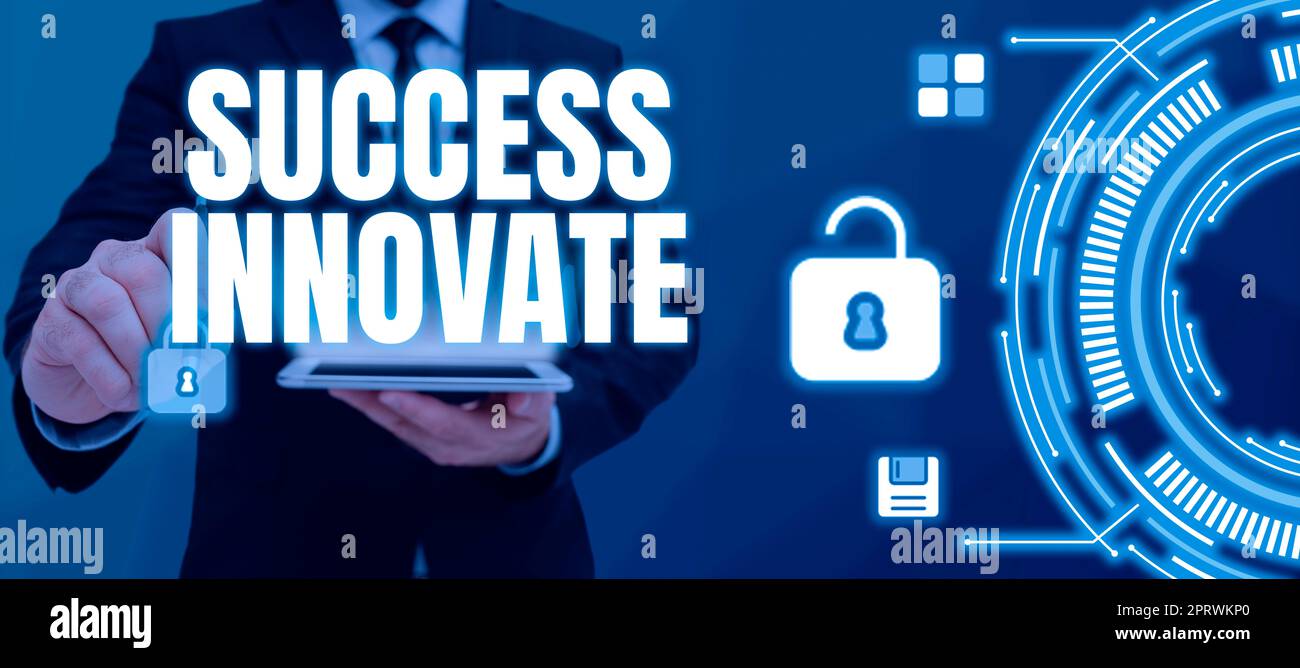 Writing displaying text Success Innovatemake organizations more ...