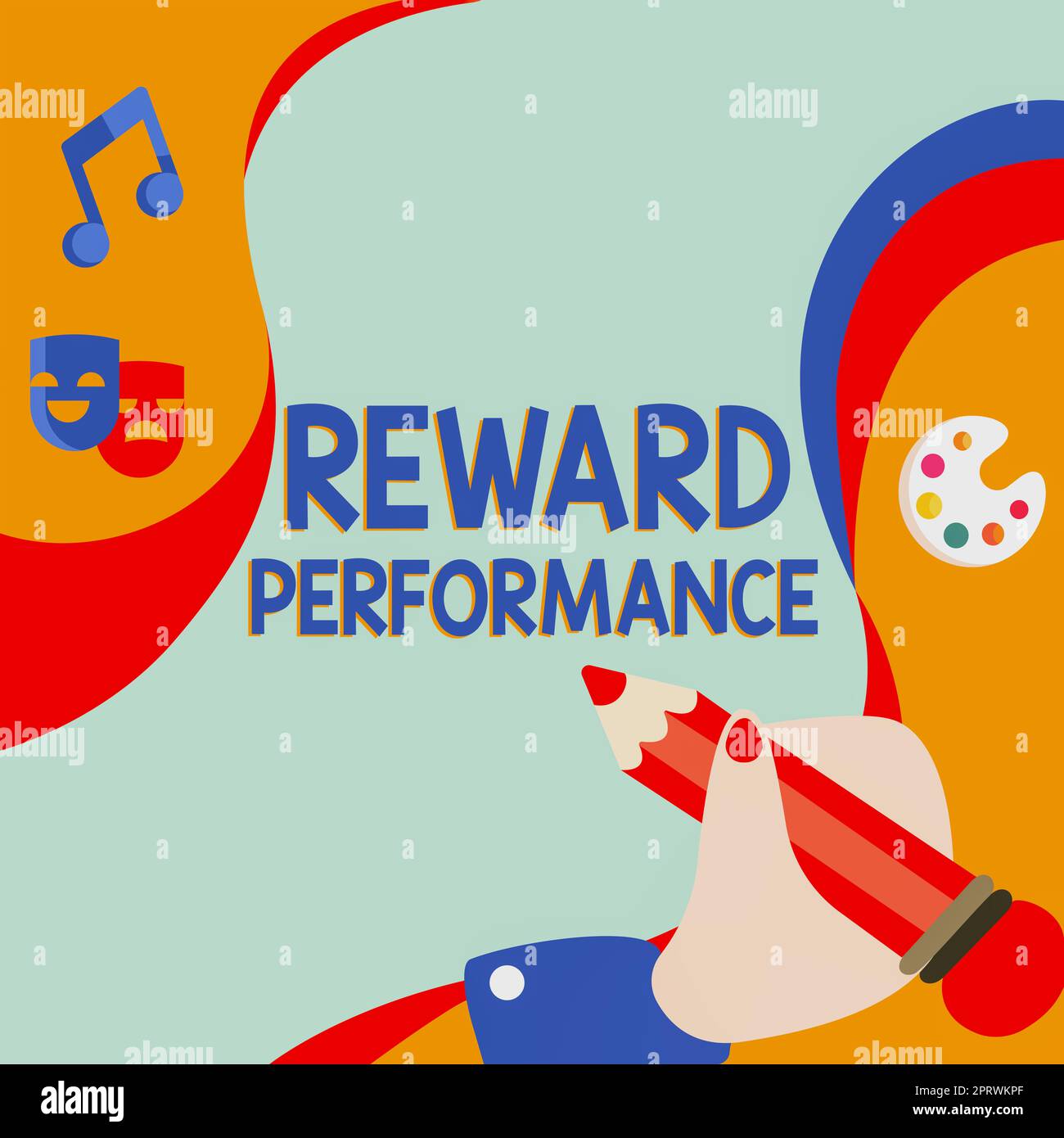 Text showing inspiration Reward PerformanceAppraisal Recognize workers ...