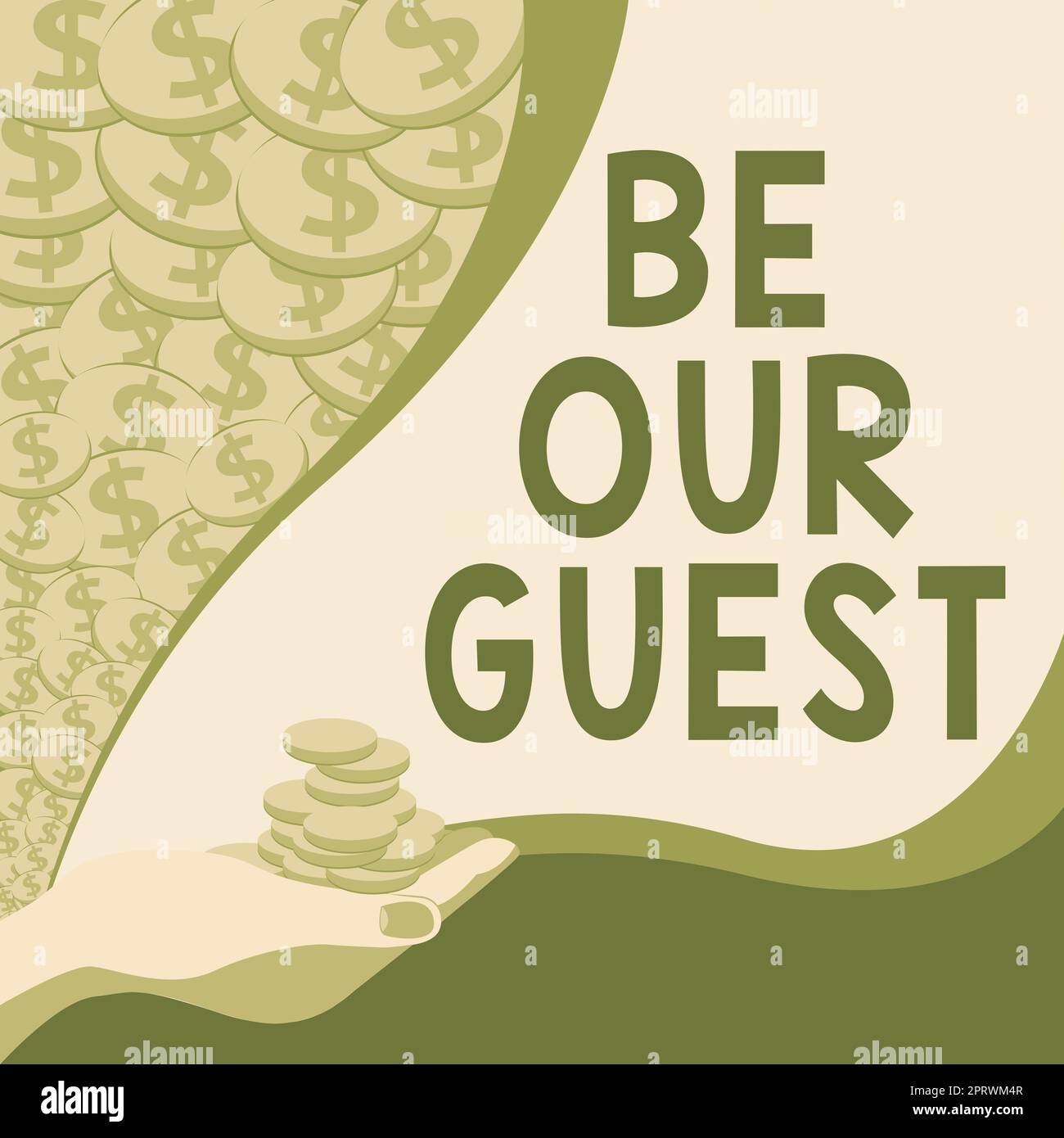 Hand writing sign Be Our Guest. Word for You are welcome to stay with ...