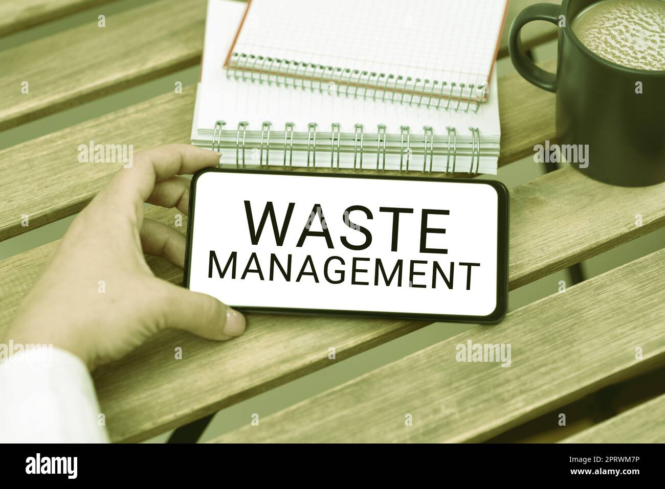 Text showing inspiration Waste Managementactions required manage ...