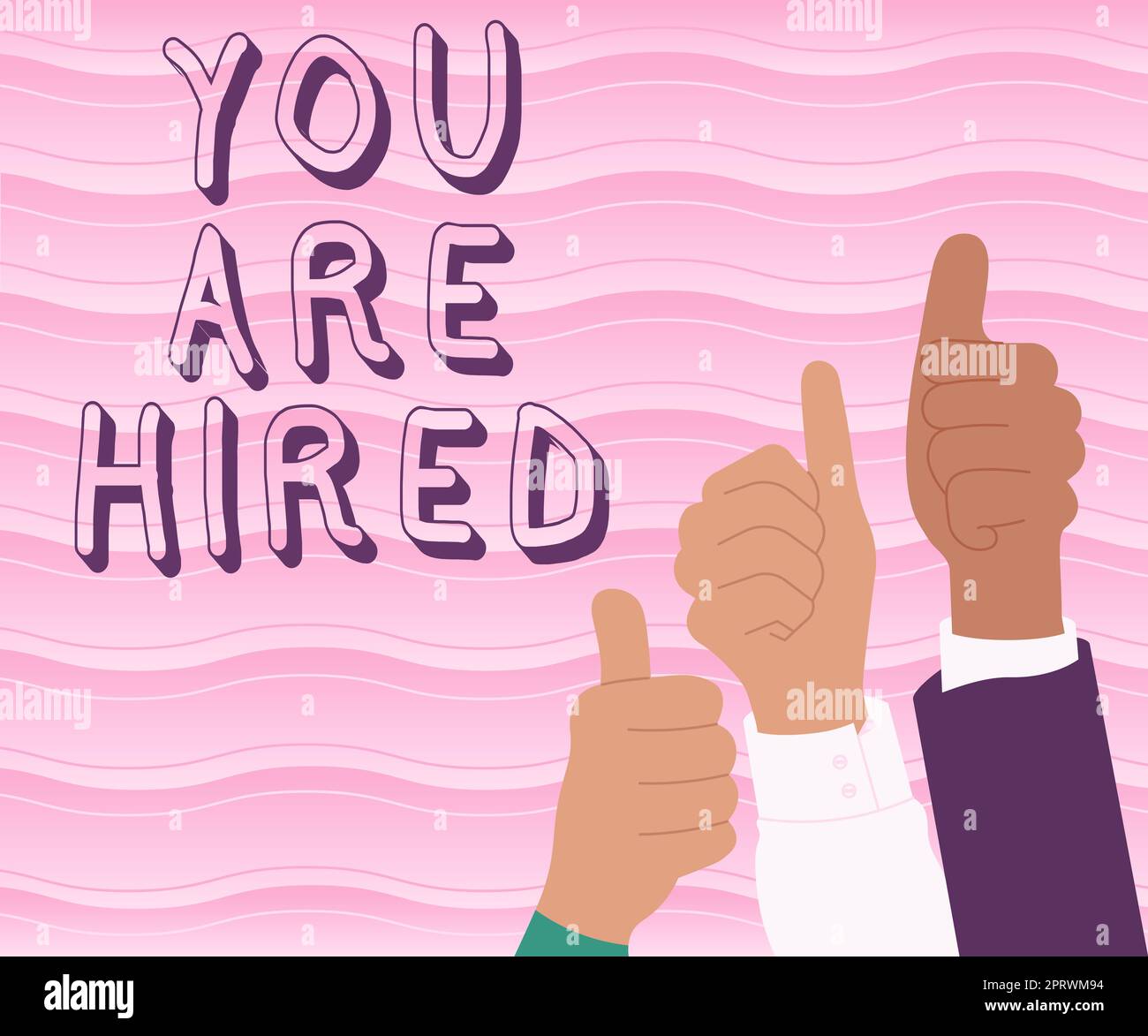 Conceptual caption You Are Hired. Concept meaning Recruitment being ...