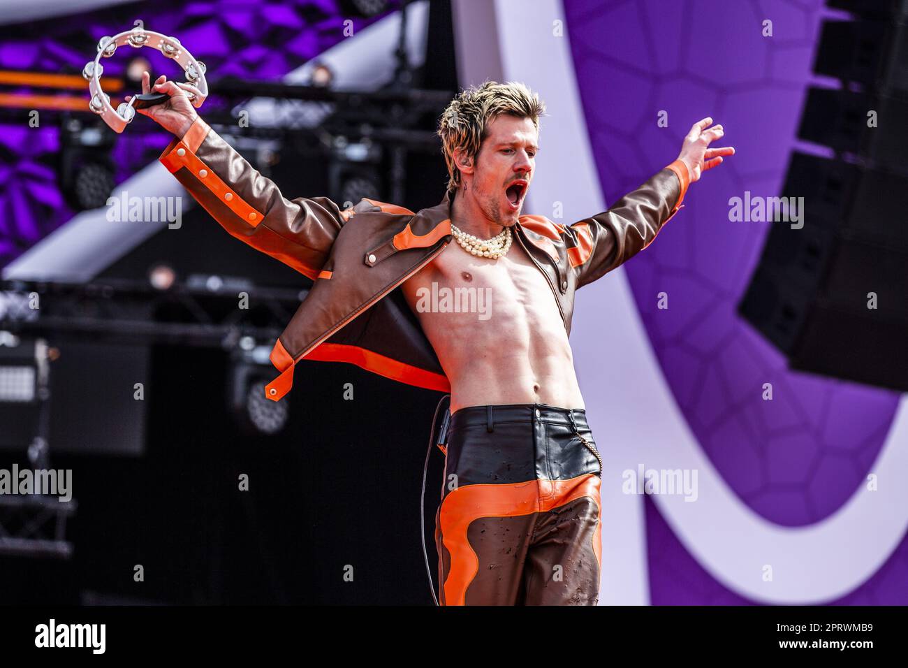BREDA - Son Mieux performs during the King's Day party of Radio 538 on ...