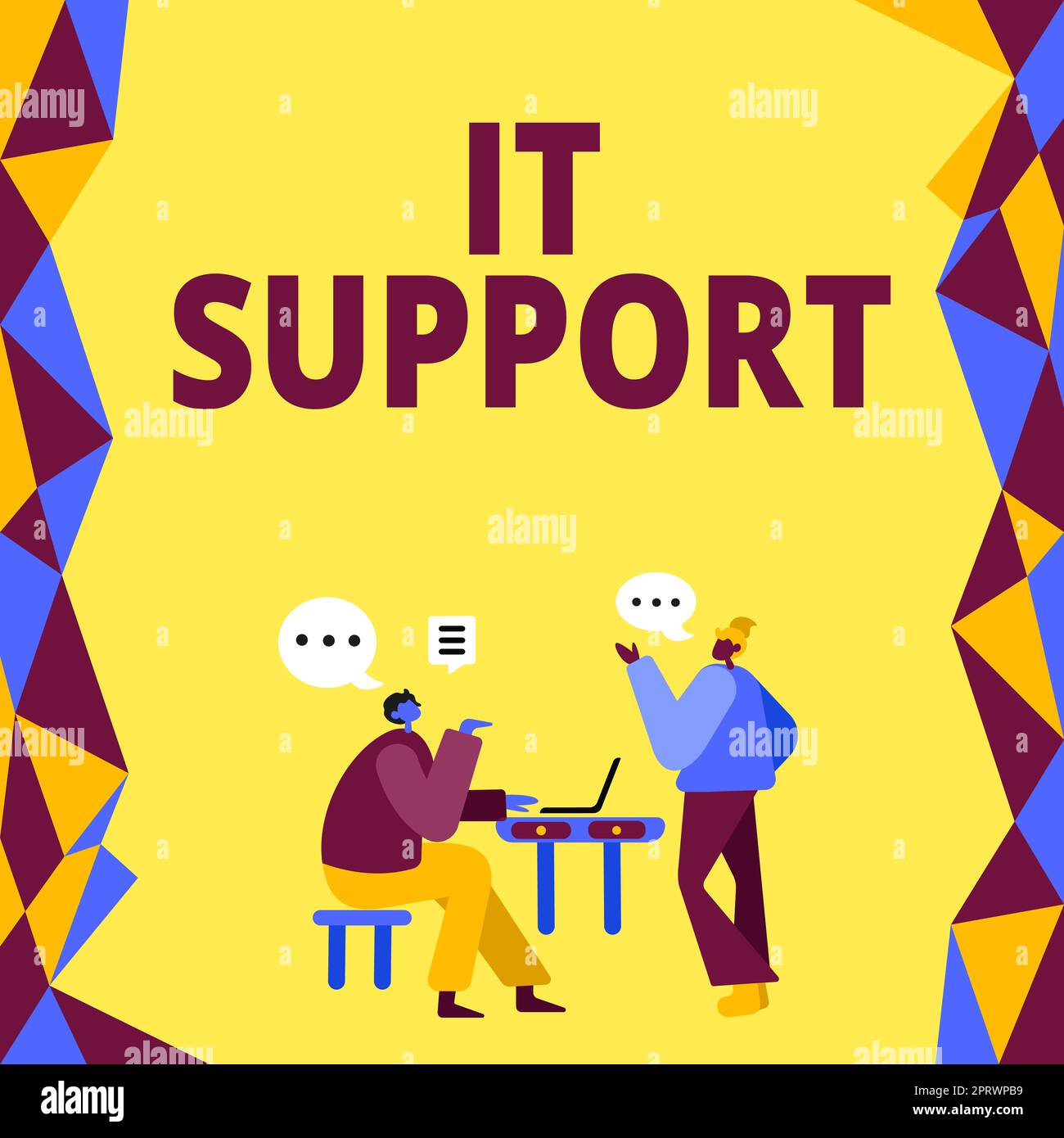 Hand writing sign It Support. Business overview Lending help about ...