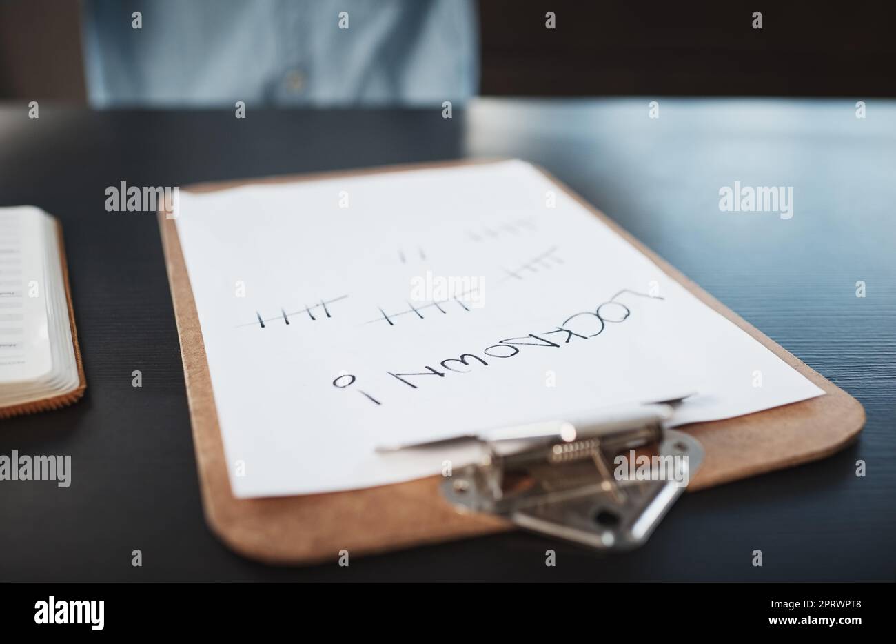 Its the only way I keep track of time. Still life shot of a clipboard ...