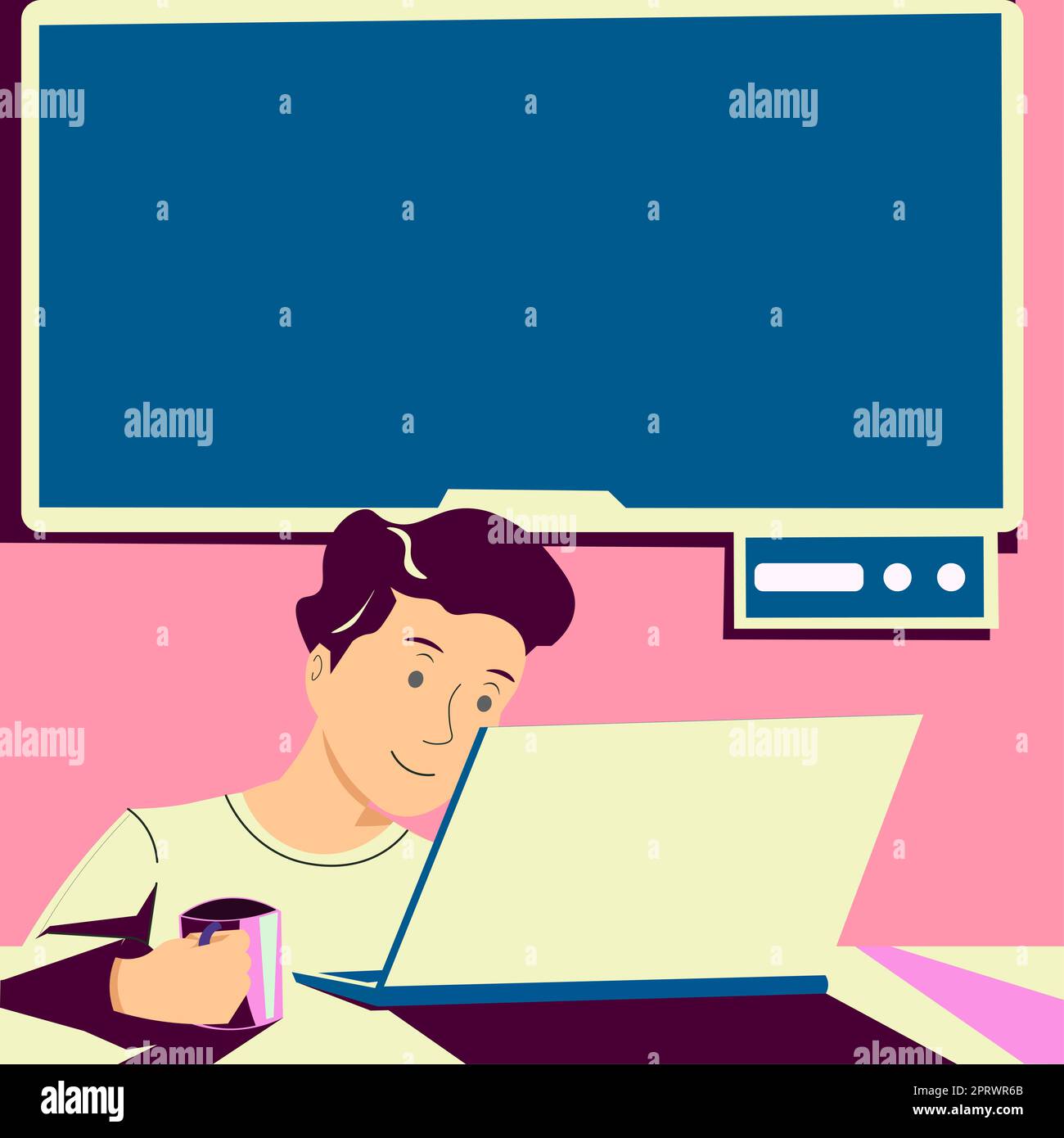 Cartoon staring man hi-res stock photography and images - Alamy