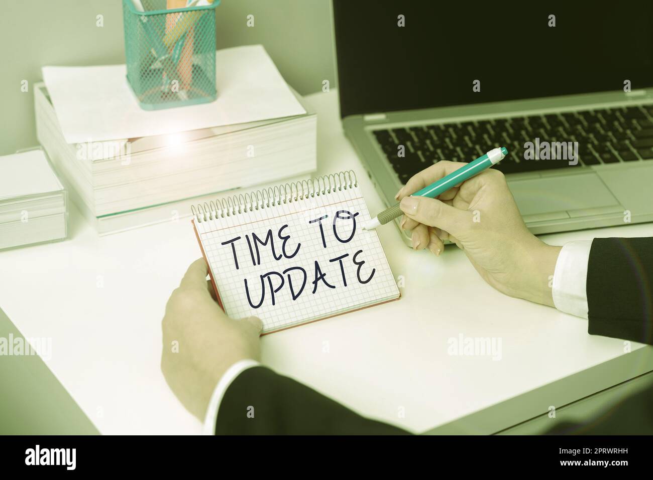 Hand writing sign Time To Update, Word Written on The latest ...