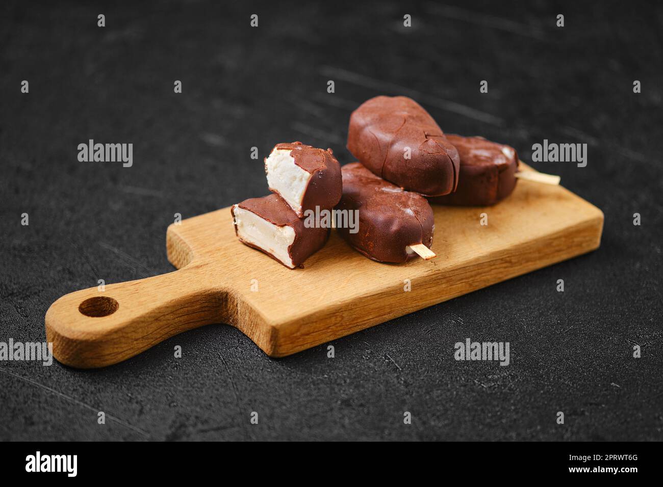Homemade curd bars in chocolate Stock Photo - Alamy
