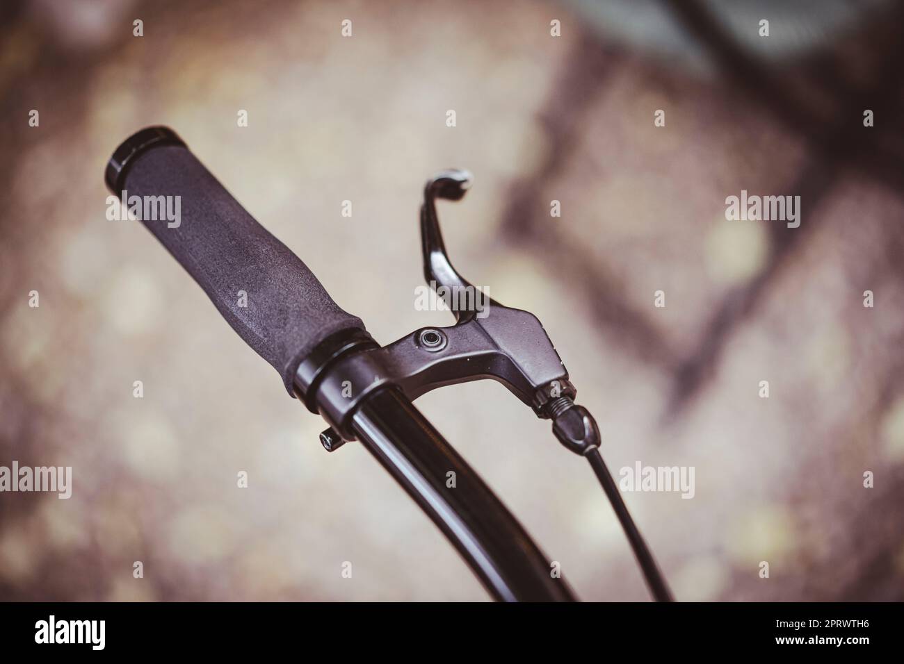 Grip and brake lever of the mountain bike Stock Photo - Alamy