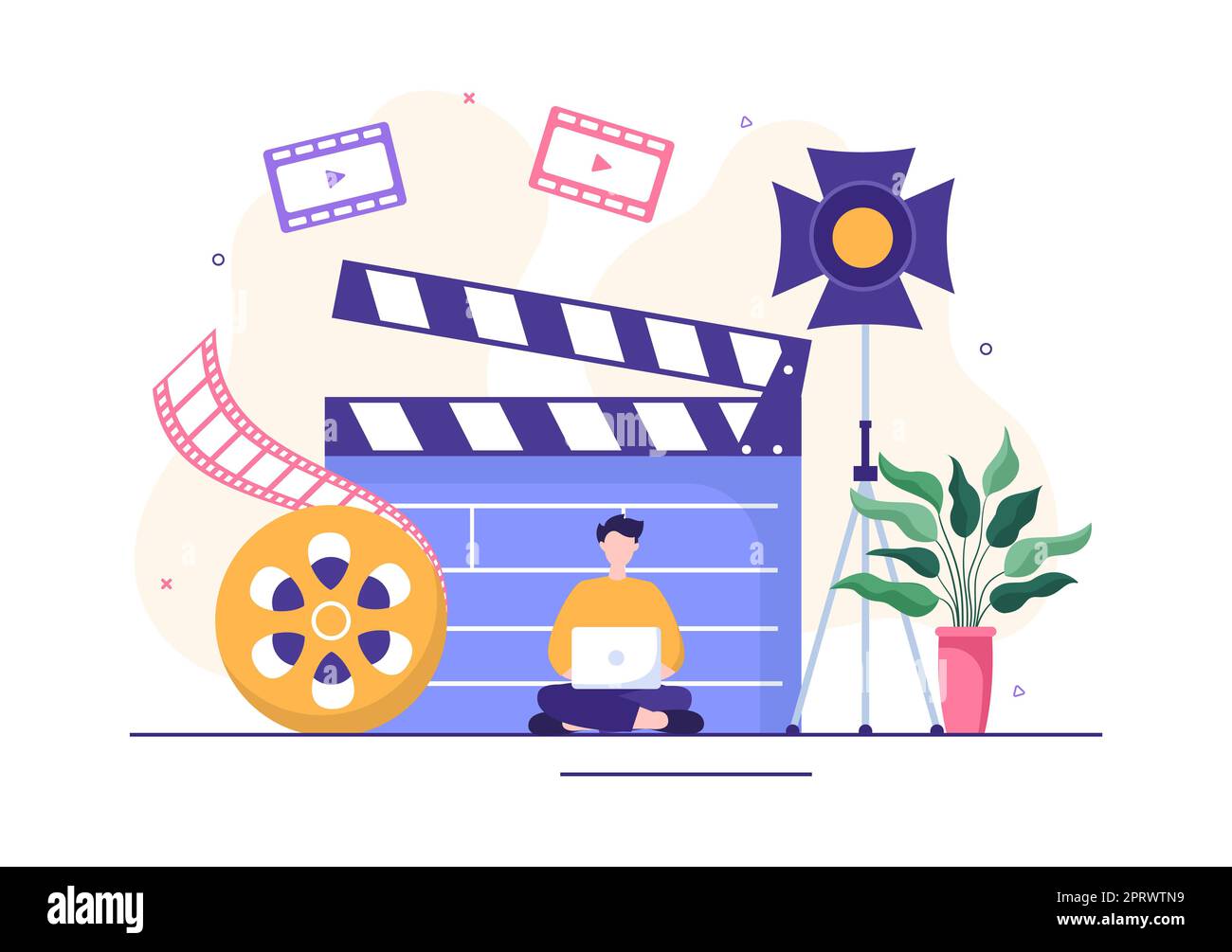 Video editor cartoon Cut Out Stock Images & Pictures - Alamy