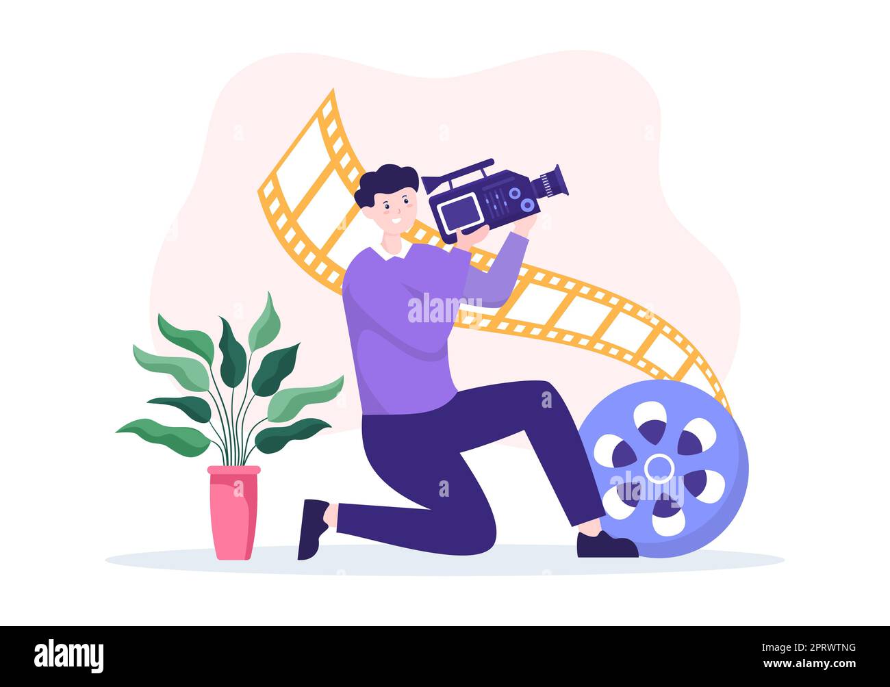 Video editor cartoon Cut Out Stock Images & Pictures - Alamy