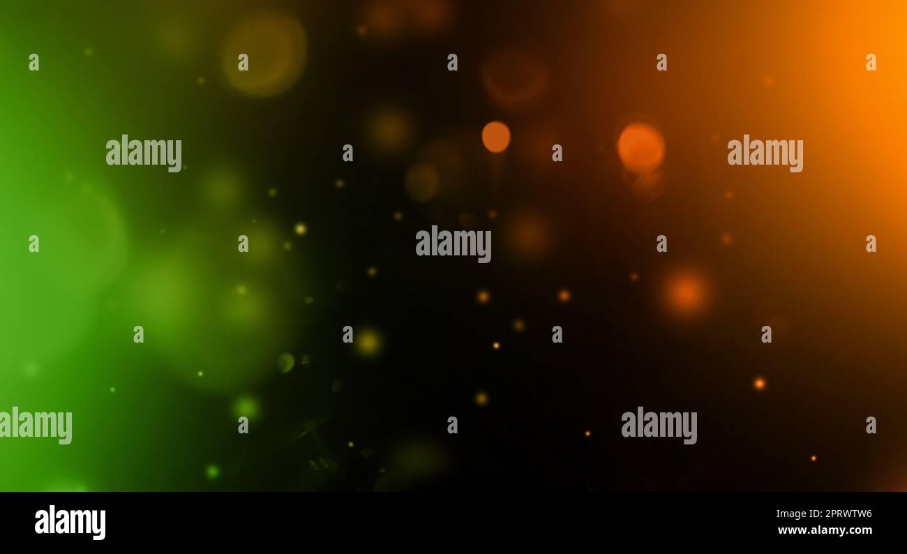Green and yellow Lens flare particles. Abstract background Stock Photo - Alamy