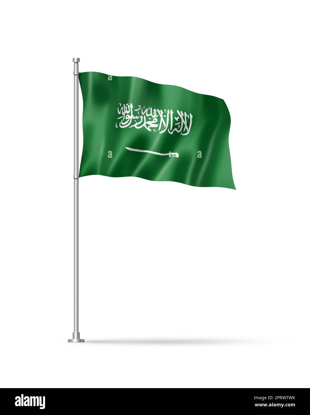 Saudi arabia flag pole Cut Out Stock Images & Pictures - Alamy