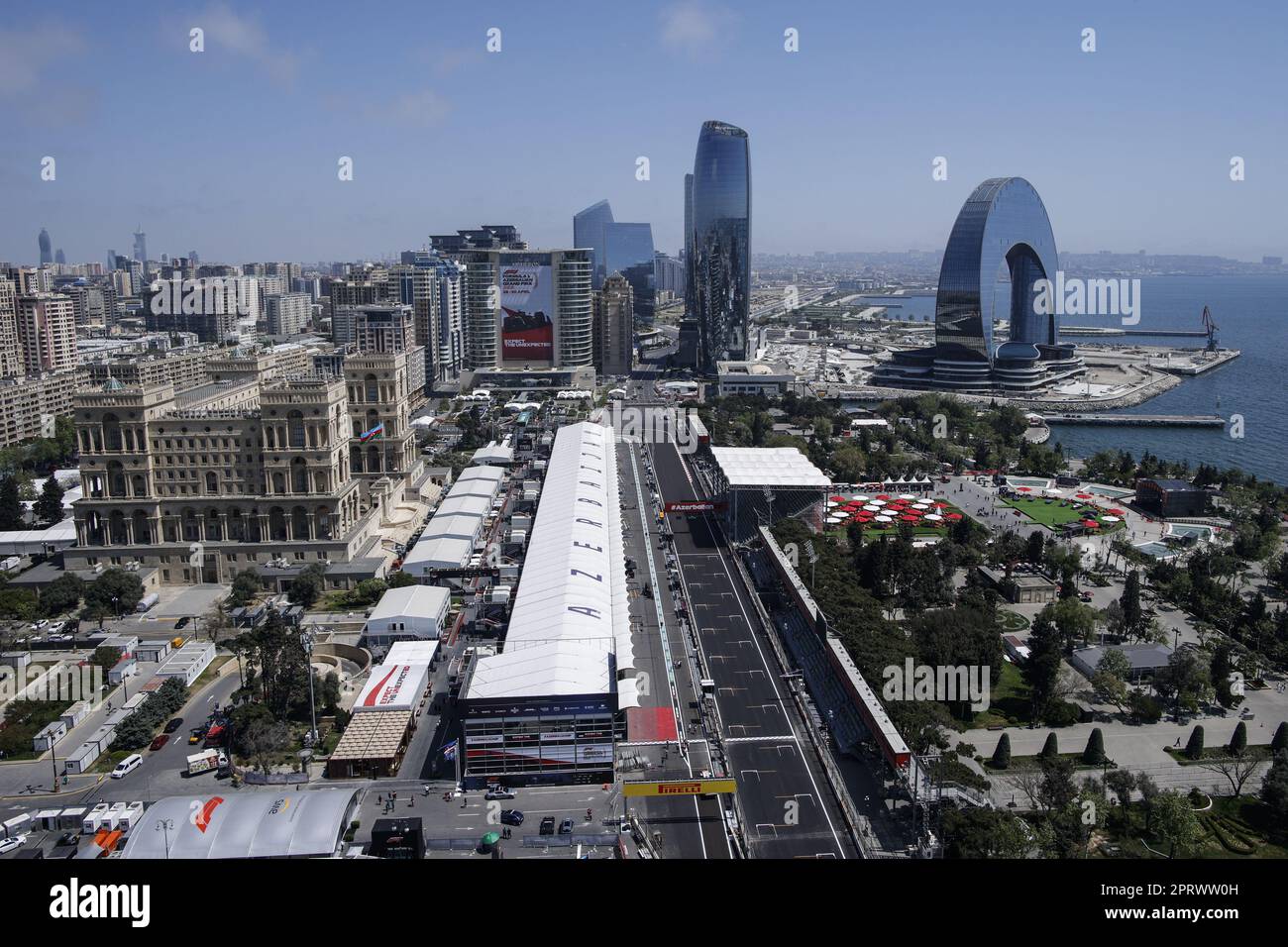 Baku, Azerbaijan - 27/04/2023, Baku circuit starting grid, grille de ...
