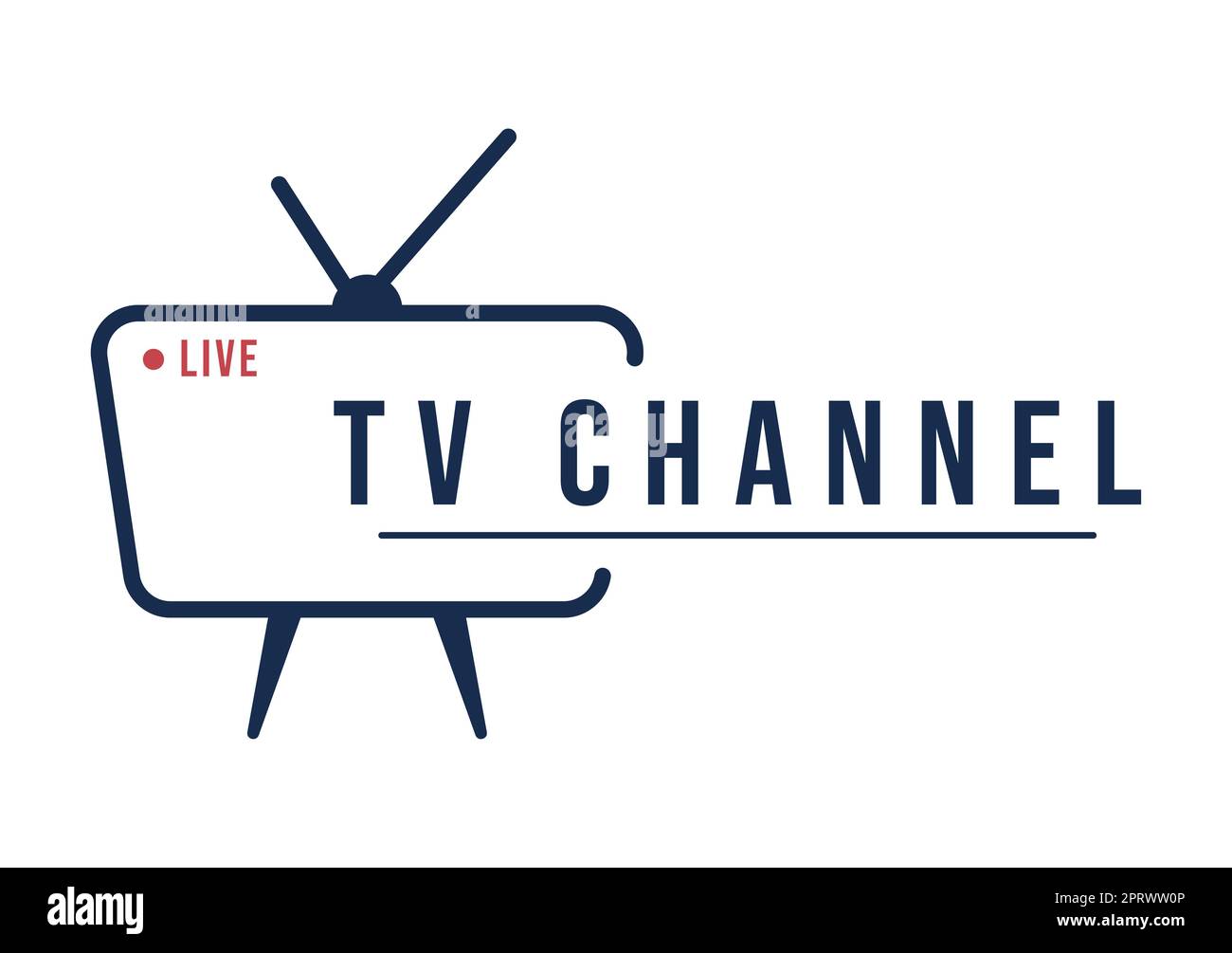TV Channel Template Hand Drawn Cartoon Flat Illustration Home ...