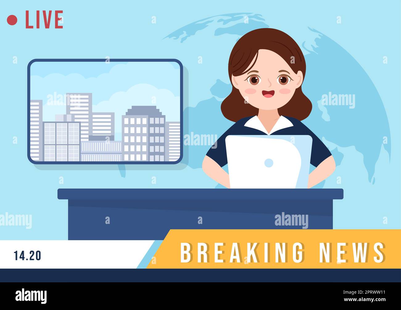 TV Channel Template Hand Drawn Cartoon Flat Illustration Home ...