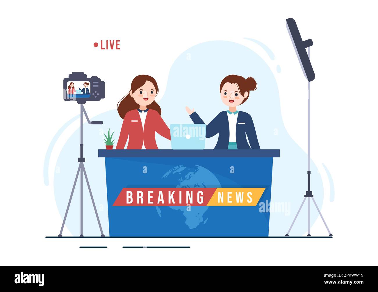 TV Channel Template Hand Drawn Cartoon Flat Illustration Home ...