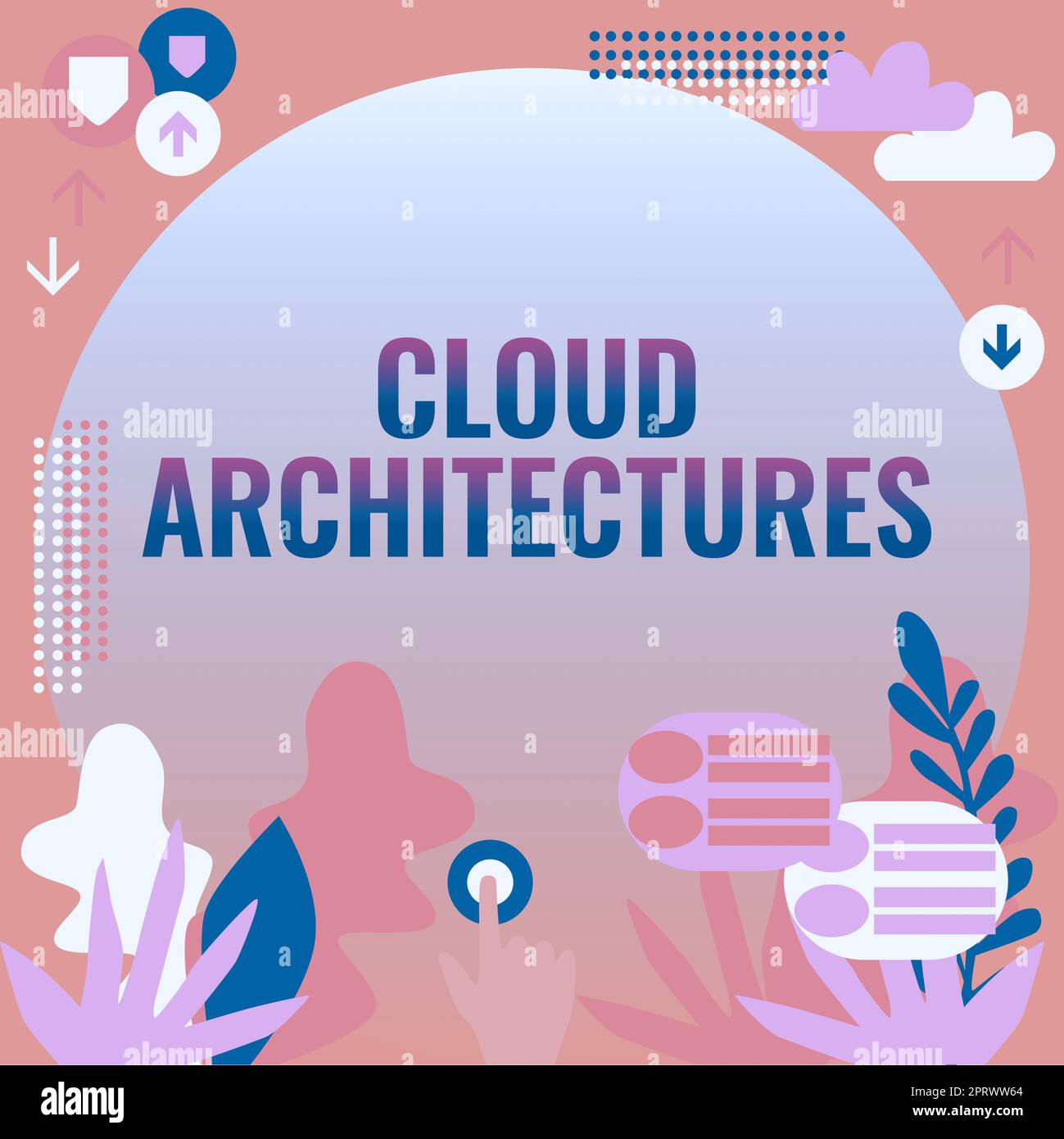 Text Sign Showing Cloud Architecturesvarious Engineered Databases Softwares Applications Word