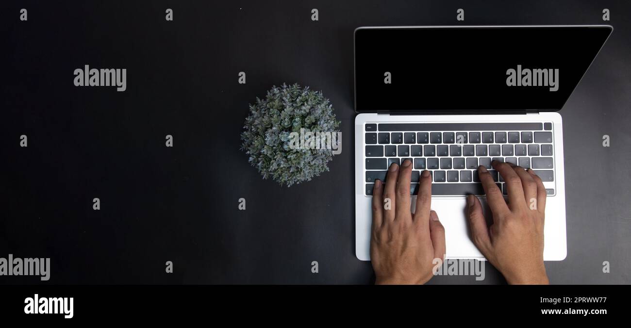 Overhead keyboard computer typing hi-res stock photography and images ...