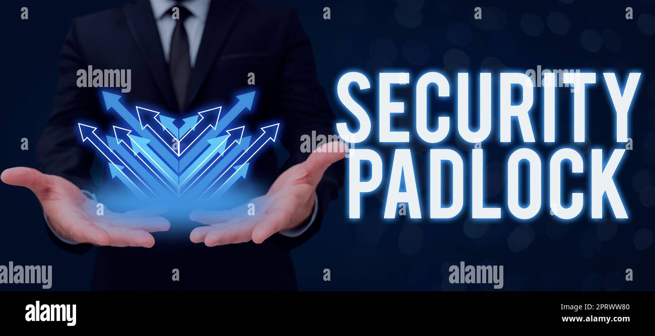 Inspiration showing sign Security Padlockhardened steel body and double ...