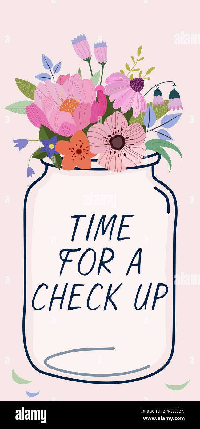 Text caption presenting Time For A Check Up. Business concept a ...