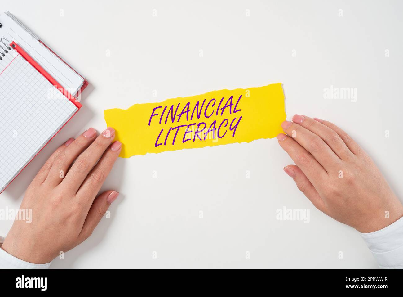 Text caption presenting Financial LiteracyUnderstand and knowledgeable ...