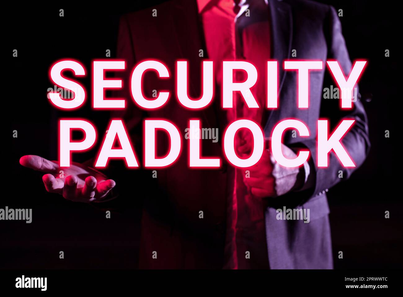 Sign displaying Security Padlockhardened steel body and double locking ...