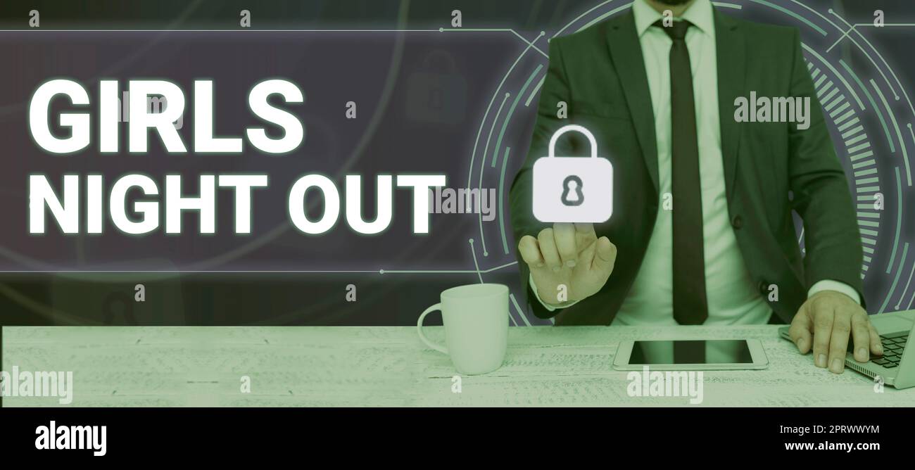 Conceptual caption Girls Night OutFreedoms and free mentality to the ...