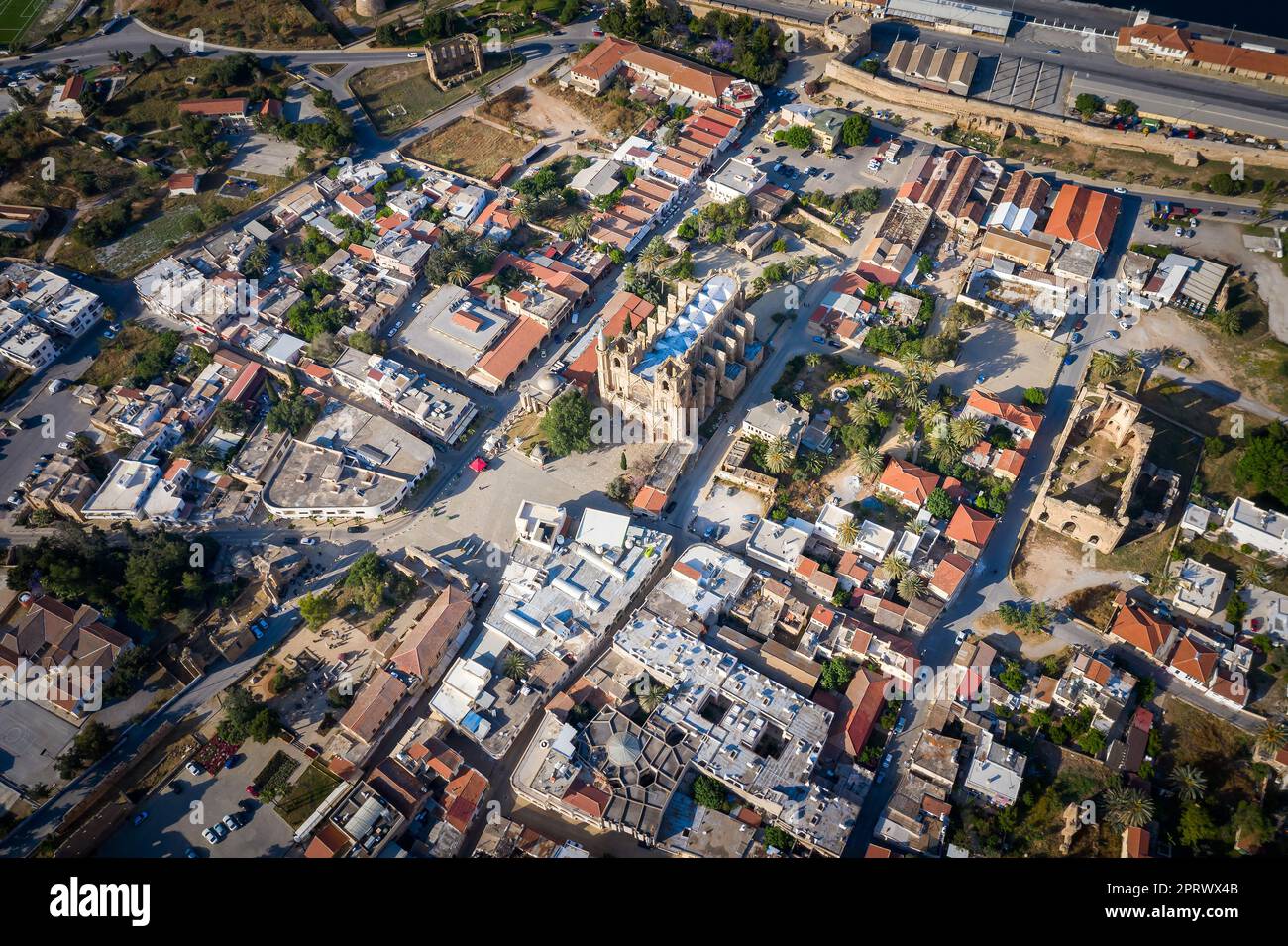 Lala Mustafa Pasha Mosque at Namik Kemal square. Famagusta, Cyprus ...